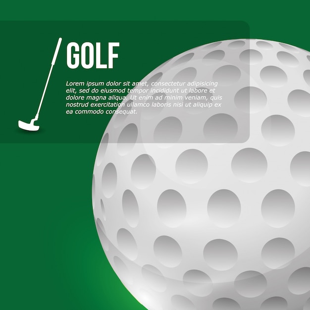 Textured Golf Ball on Green Background with Text Overlay | Jiffy Designs