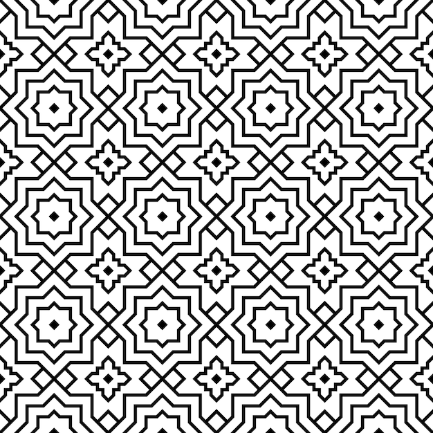 Intricate Geometric Pattern with Interlocking Stars and Crosses | Jiffy ...