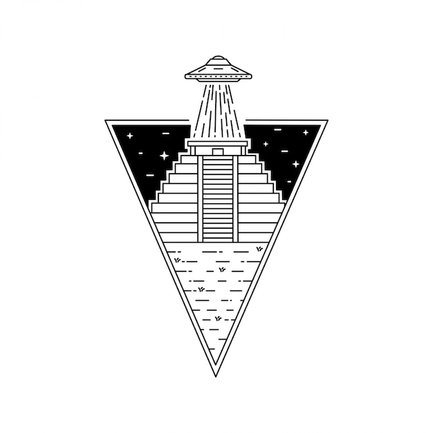 Striking Geometric Illustration of a Futuristic Spacecraft | Jiffy Designs