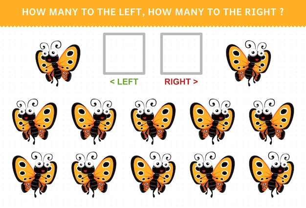 Counting Butterflies: Identifying Left and Right Directions | Jiffy Designs