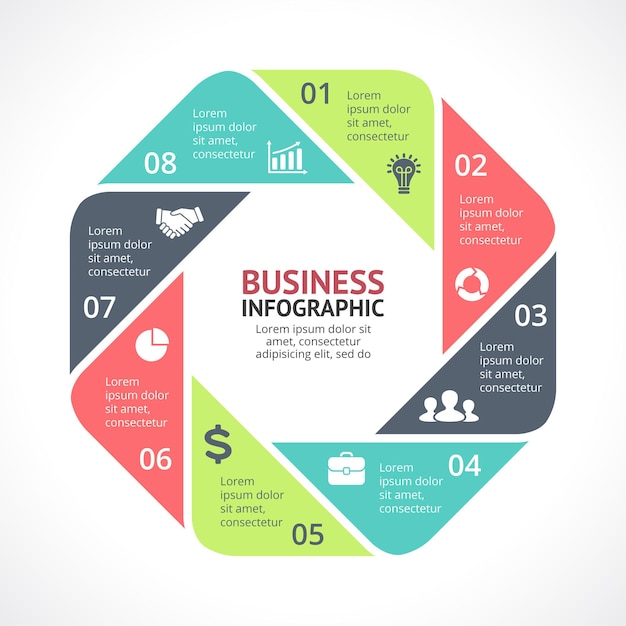 Vibrant Infographic Showcasing Key Business Insights and Elements ...