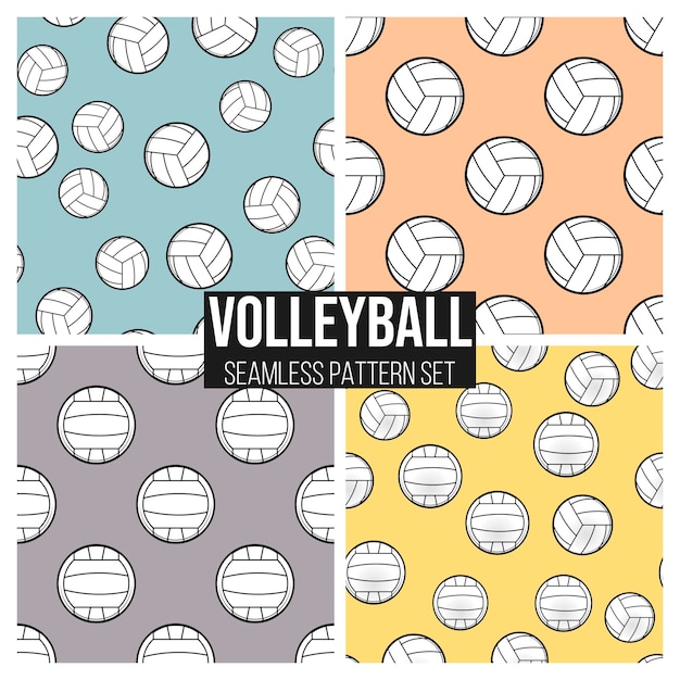 Vibrant Volleyball Patterns: A Diverse Collection of Seamless Designs ...