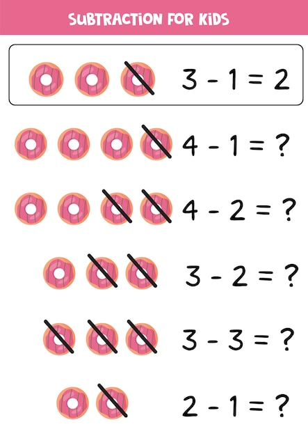 Delightful Donut Subtraction: Engaging Kids in Math Fun | Jiffy Designs