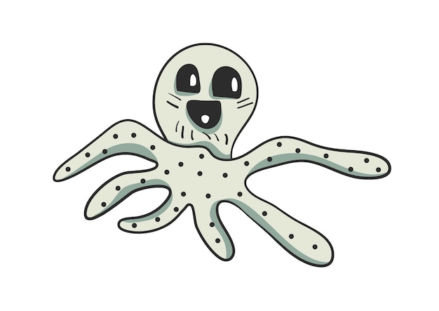 Adorable Spotted Octopus Illustration with Playful Expression | Jiffy ...
