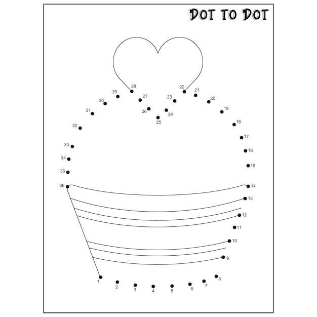 Whimsical Dot-to-Dot Heart with Layered Boat Silhouette | Jiffy Designs
