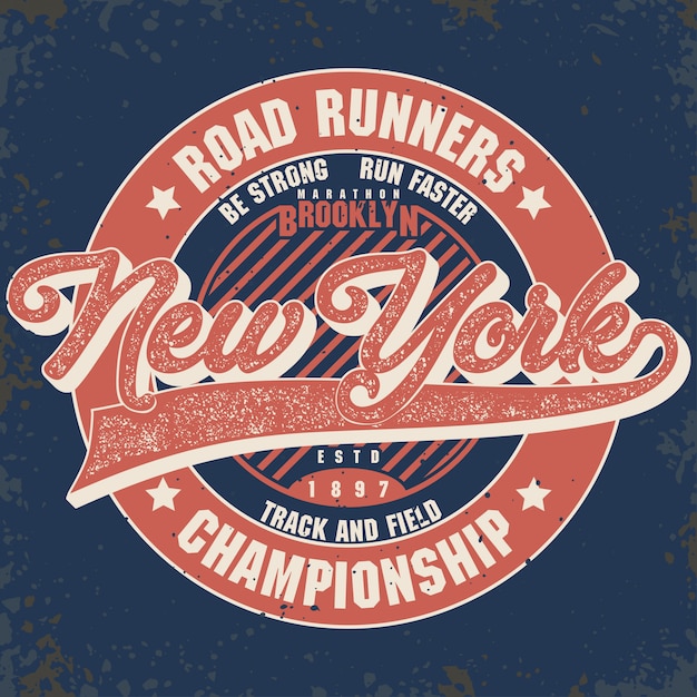 Vintage New York Road Runners Championship Emblem | Jiffy Designs