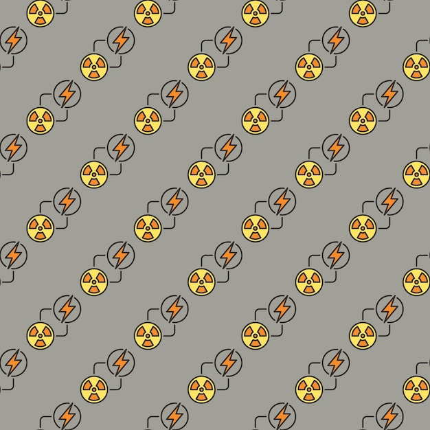 Vibrant Radiation Symbol Pattern on Neutral Background | Jiffy Designs