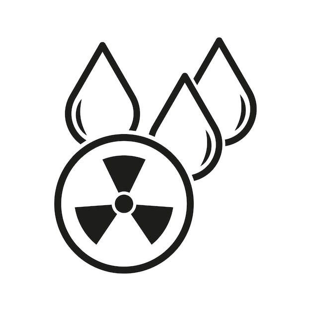 Striking Radioactive Water Droplet Icon | Jiffy Designs