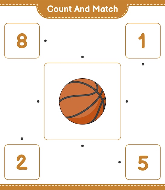 Vibrant Basketball Displayed in Matching Game | Jiffy Designs