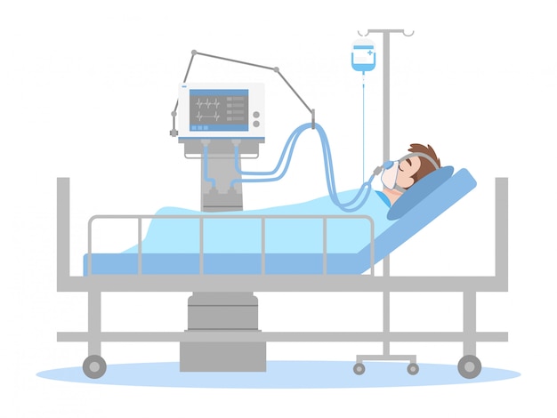 Patient Resting in Hospital Bed with Medical Equipment | Jiffy Designs