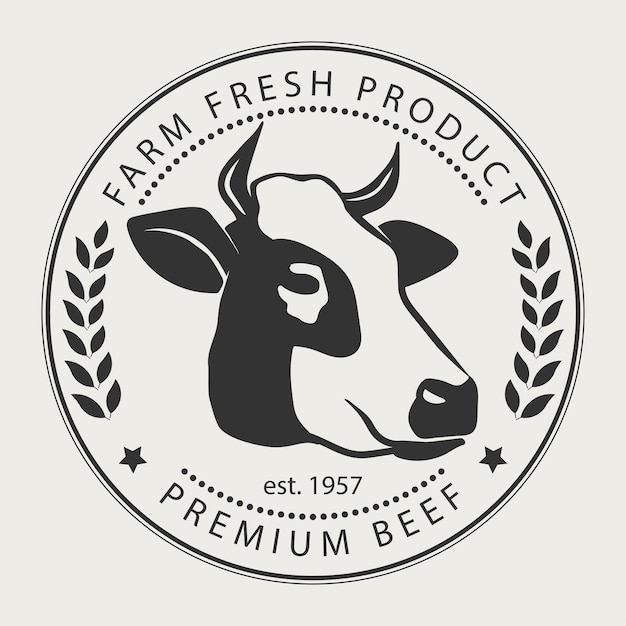 Timeless Emblem of Premium Farm-Fresh Beef | Jiffy Designs