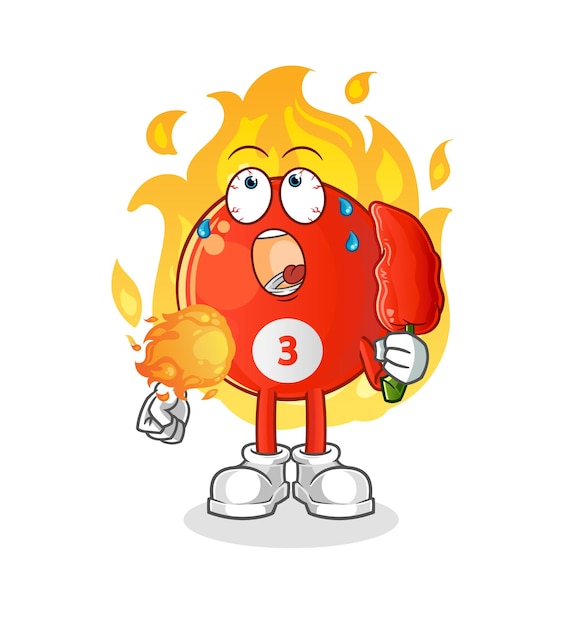 Fiery Cartoon Ball with Expressive Eyes and Quirky Pose | Jiffy Designs