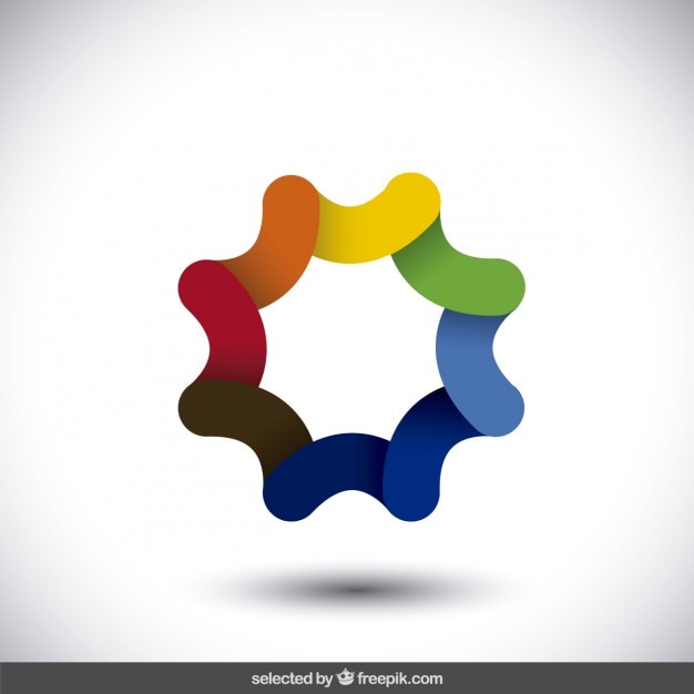 Vibrant Interlocking Colorful Abstract Design with Wavy Shapes | Jiffy ...