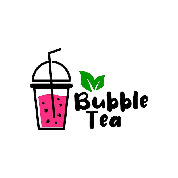 Refreshing Bubble Tea Logo with Vibrant Accents | Jiffy Designs