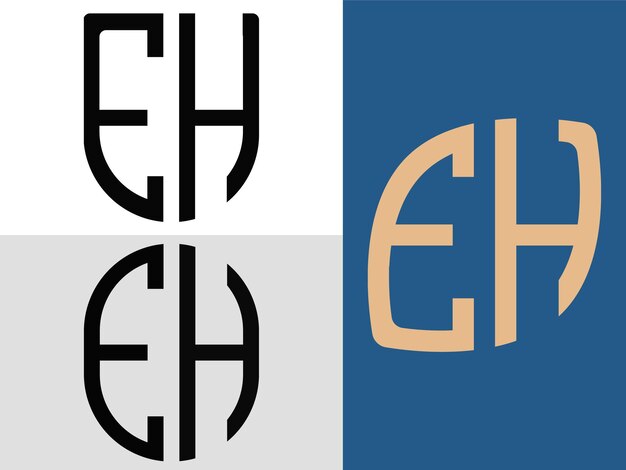 Stylized Monogram Initials in Contrasting Colors and Shapes | Jiffy Designs