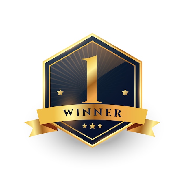 Striking Gold Winner Badge with Radiant Design | Jiffy Designs