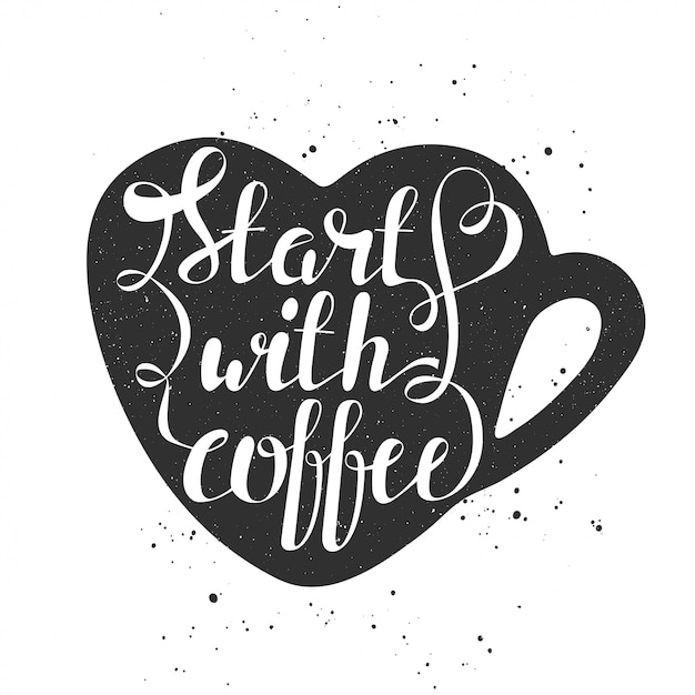 Cozy Morning Inspiration: Handwritten Coffee Cup Lettering | Jiffy Designs