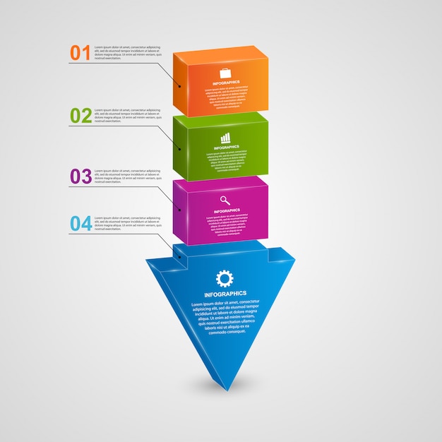 Vibrant Stacked Boxes with Numbered Infographic Elements | Jiffy Designs