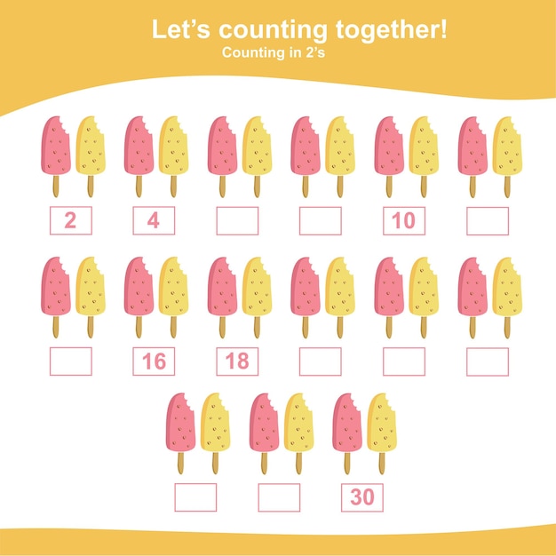 Vibrant Popsicle Counting Worksheet for Kids | Jiffy Designs