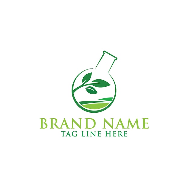 Eco-Friendly Laboratory Emblem with Flourishing Leaves | Jiffy Designs