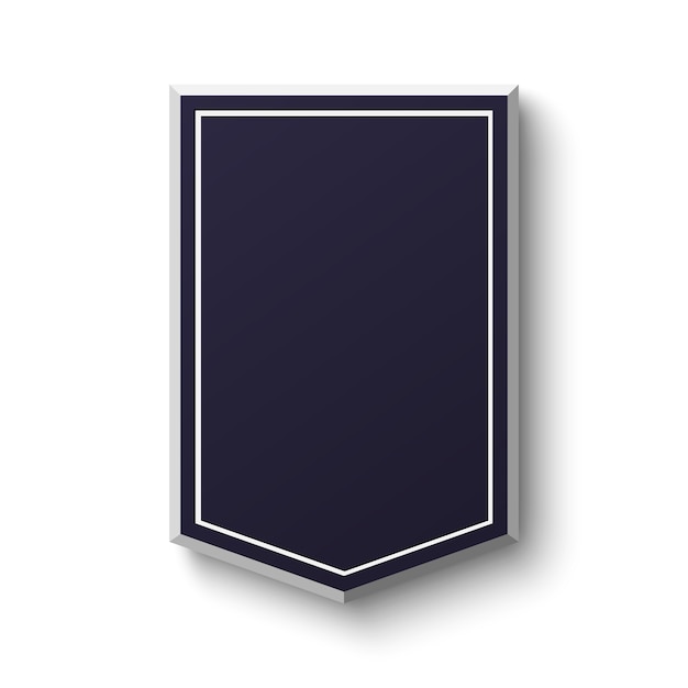 Elegant Navy Blue Heraldic Shield with Minimalist Design | Jiffy Designs