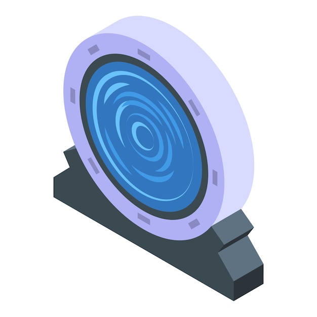 Vibrant Blue Concentric Circles on Sleek Display Stand | Jiffy Designs