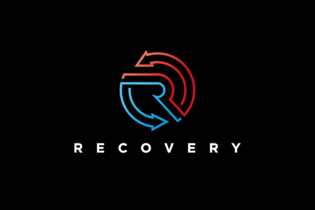 Vibrant Neon Recovery Symbol with Circular Arrows | Jiffy Designs