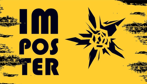 Striking Imposter Symbol Adorns Vibrant Yellow Background | Jiffy Designs
