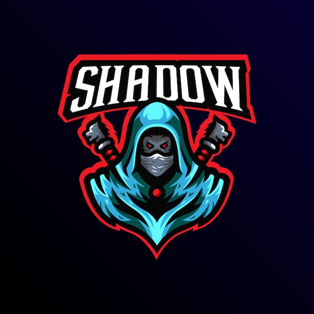 Menacing Masked Marauder: The Shadow Esports Logo | Jiffy Designs