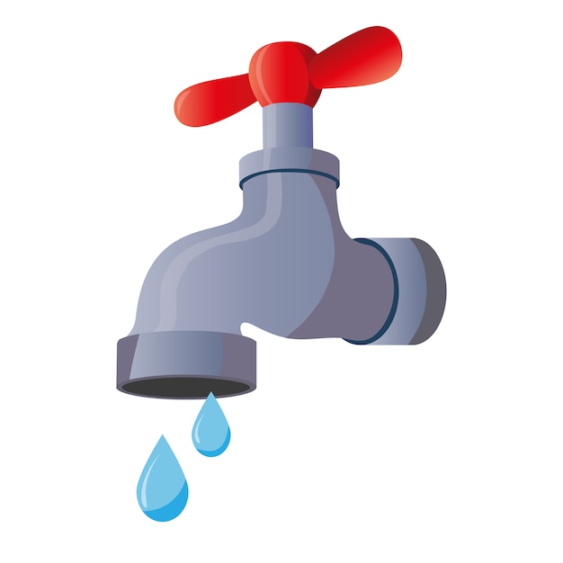 Dripping Faucet with Bright Red Knob | Jiffy Designs
