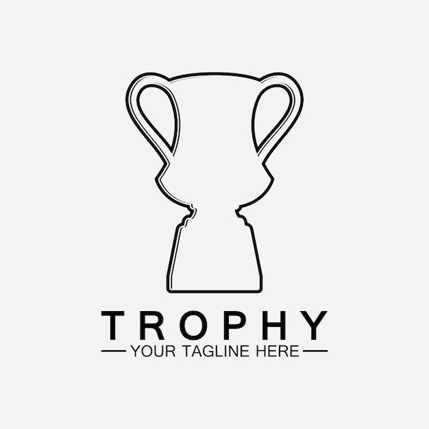 Elegant Trophy Outline Capturing Prestigious Accolade | Jiffy Designs