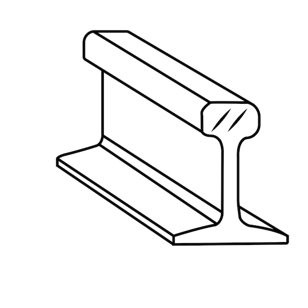 Minimalist Outline of a Train Track Signal Arm | Jiffy Designs
