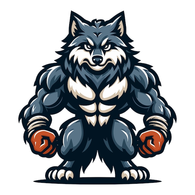 Fierce Werewolf Mascot with Powerful Physique | Jiffy Designs