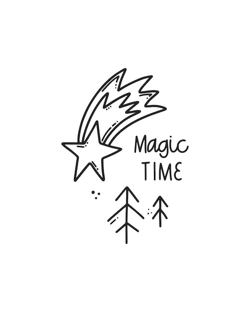 Whimsical Shooting Star and Arrows in Enchanting Illustration | Jiffy ...