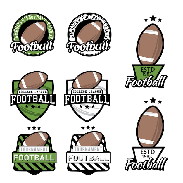 Versatile Collection of Football-Themed Emblems and Icons | Jiffy Designs
