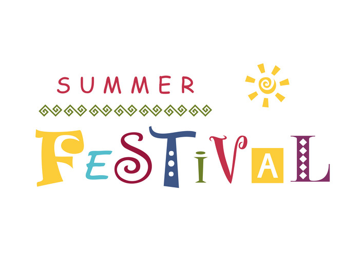 Lettering Of Summer Festival With Different Colorful Letters Decorated ...