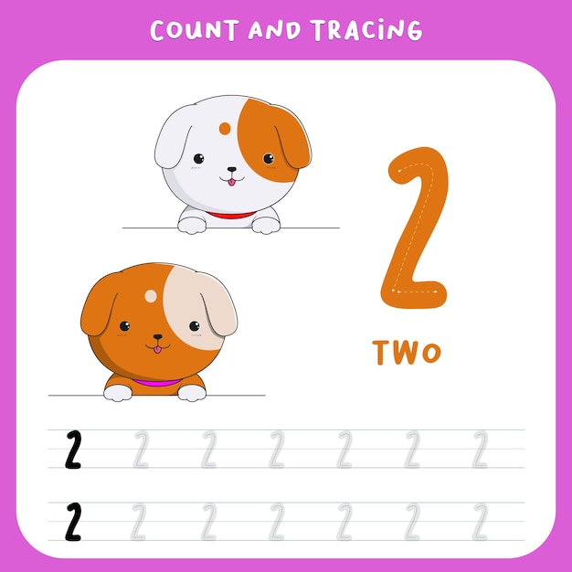 Adorable Puppy Tracing and Counting Fun | Jiffy Designs