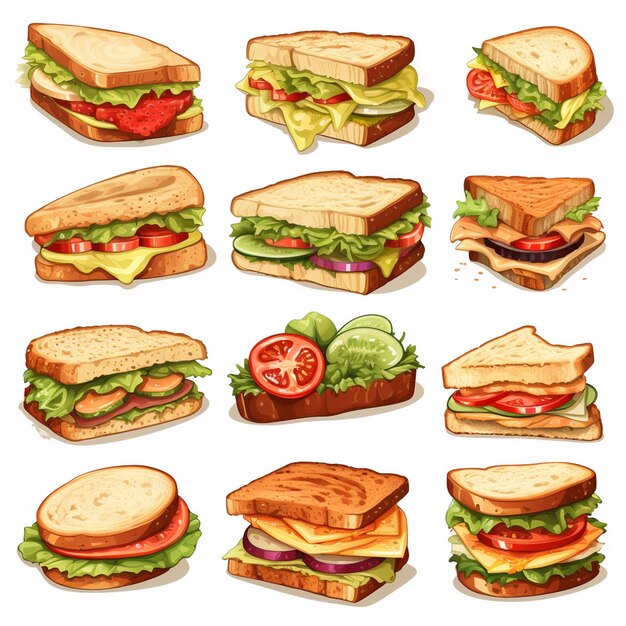 Delectable Sandwich Collection: Diverse Flavors and Textures | Jiffy ...