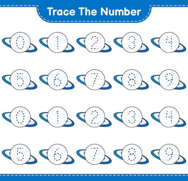 Trace the Captivating Celestial Numerals | Jiffy Designs