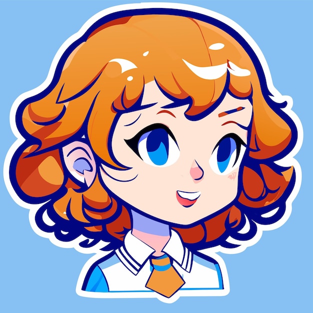 Vibrant and Cheerful Anime-Style Character Portrait | Jiffy Designs