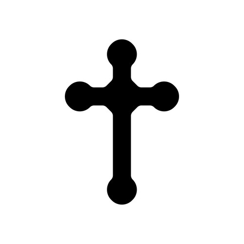 Christian Cross. Halloween Spooky Vampire Defense Cross Design Vector ...