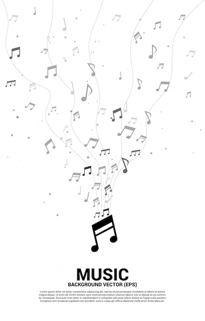 Cascading Musical Notes: A Harmonious Melody Fills the Air | Jiffy Designs