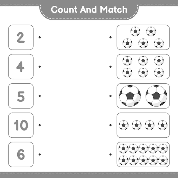 Engaging Soccer Ball Counting and Matching Game | Jiffy Designs