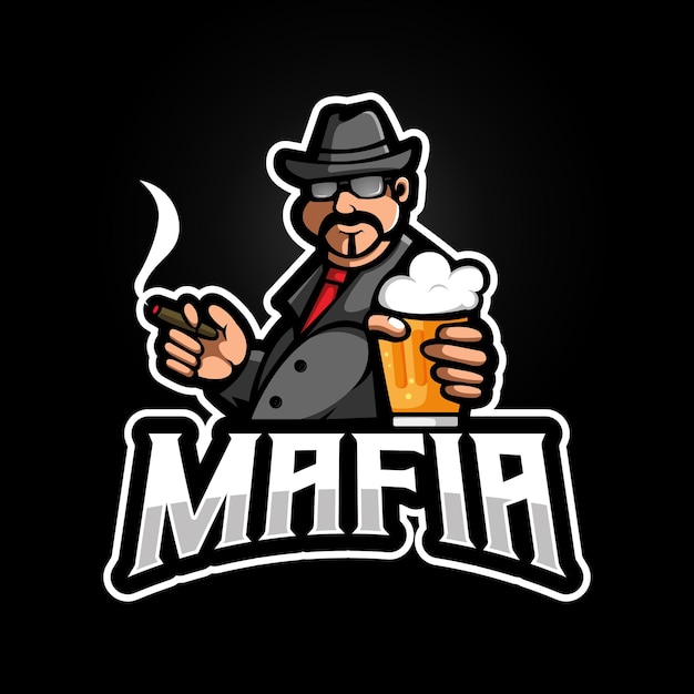 Iconic Mafia Mobster with Cigar and Fedora Hat | Jiffy Designs