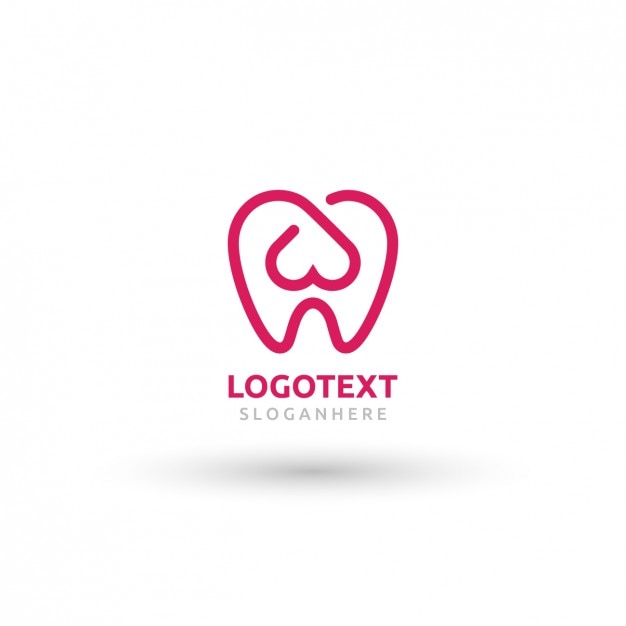 Stylized Tooth Icon with Curved Lines Logo Design | Jiffy Designs