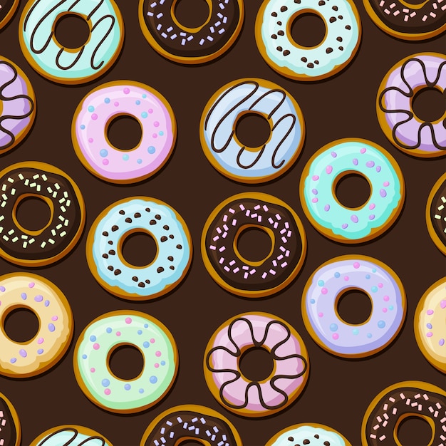Delightful Donut Delight: A Colorful Confectionery Collage | Jiffy Designs