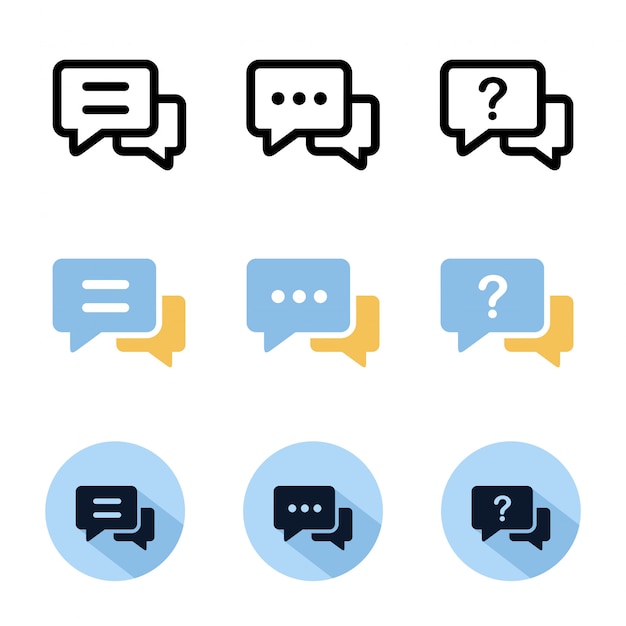 Vibrant Chat Bubble Icons: Engaging Conversation Symbols | Jiffy Designs