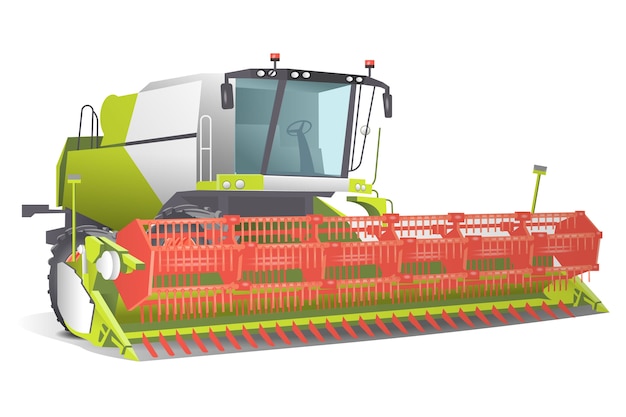 Vibrant Harvesting Machine with Striking Red Cutter Bar | Jiffy Designs