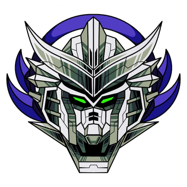 Striking Mecha Warrior Emblem with Futuristic Design | Jiffy Designs