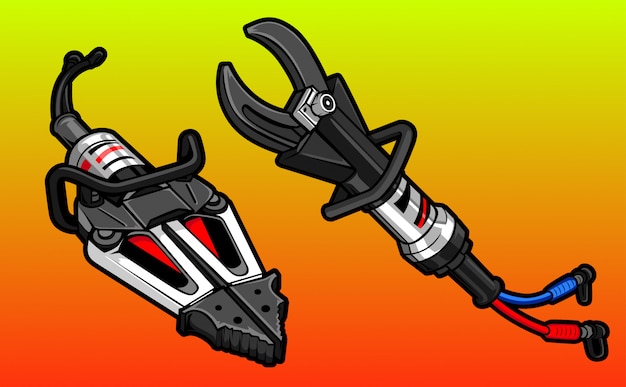 Powerful Robotic Claws on a Vibrant Gradient Background | Jiffy Designs